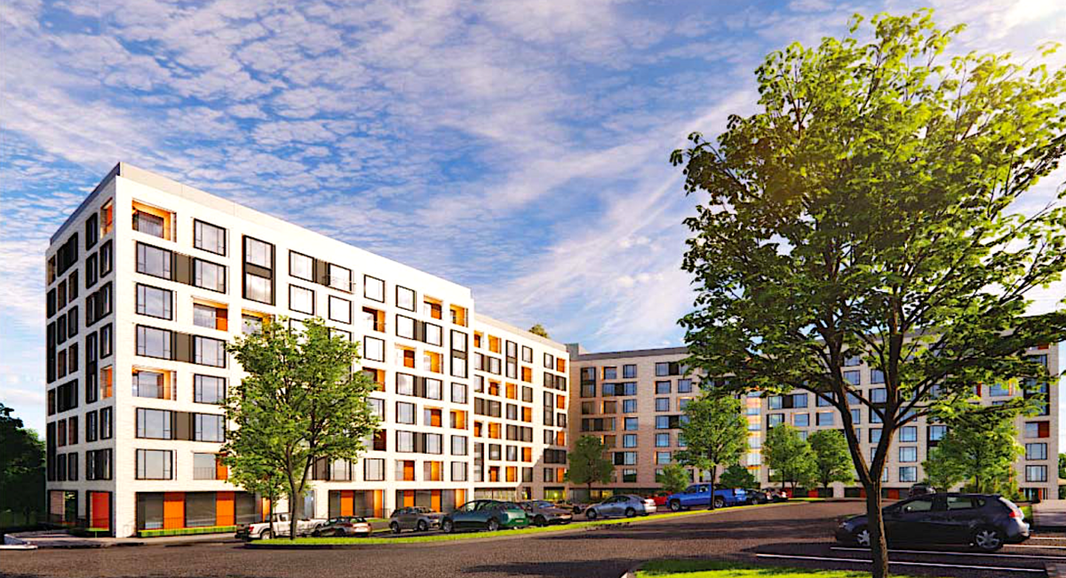Rendering of the southwest view of the proposed Wartburg building ...